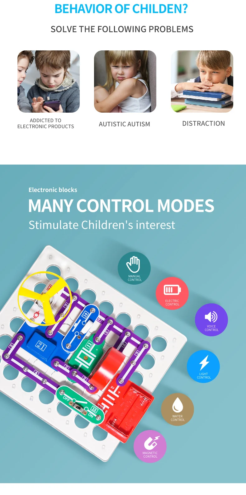 Physics Experiment Circuit Building Blocks Stem Science Children's ...