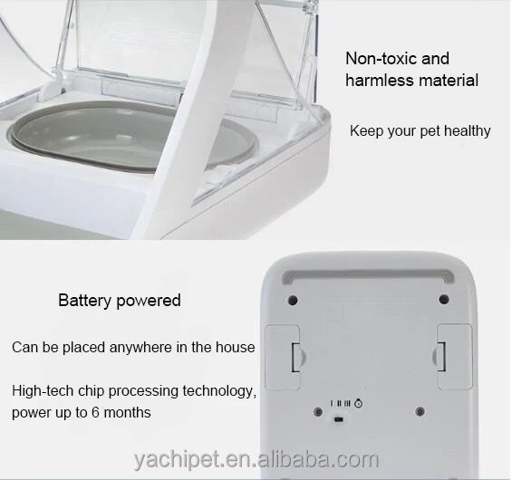 Automatic Pet Feeder Microchip Pets Feeder Suitable Both Wet Dry Food ...