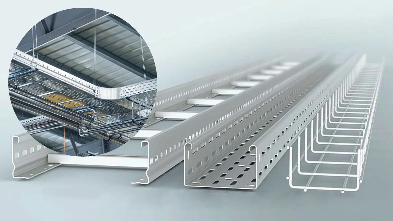 Electrical Galvanised Steel Wire Perforated Trunking Cable Basket Tray ...