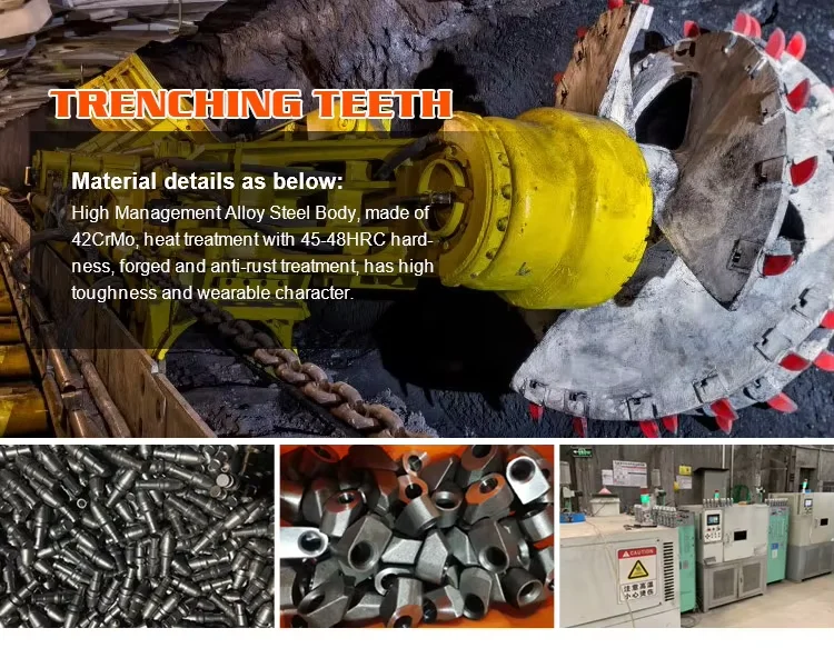 UMP C21HD Construction Machinery Parts Trench Bullet Teeth Cutter Picks ...