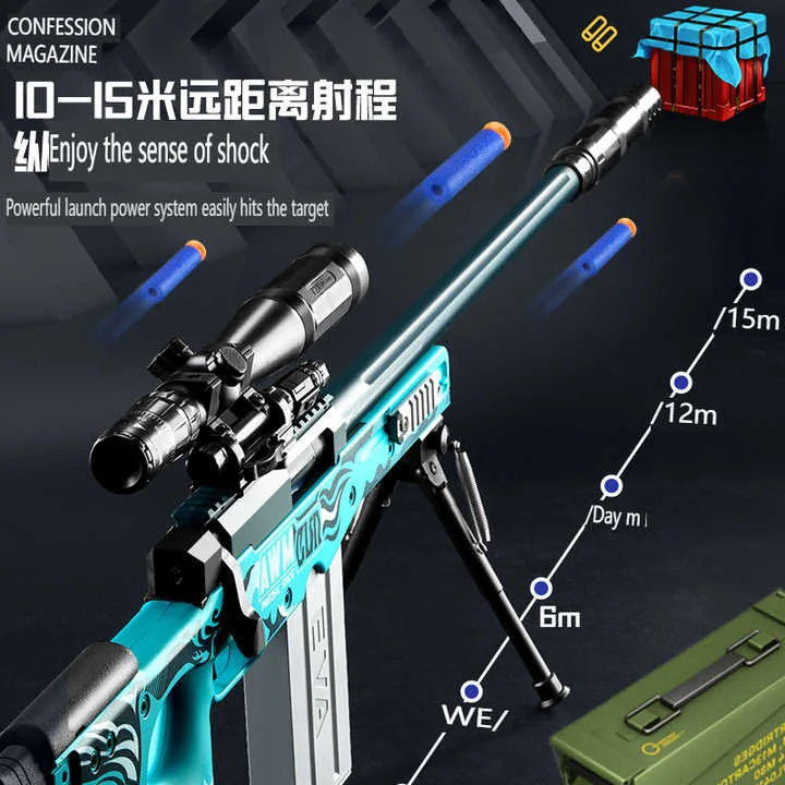Alibaba.com: China Safe Electric Air Soft Toy Rifle 98k with Shell Ejection and Plastic Bullets ...