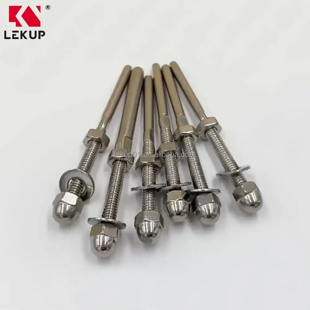 Hand Swage Tensioner Fitting Threaded Stud End Terminal Stainless Steel ...