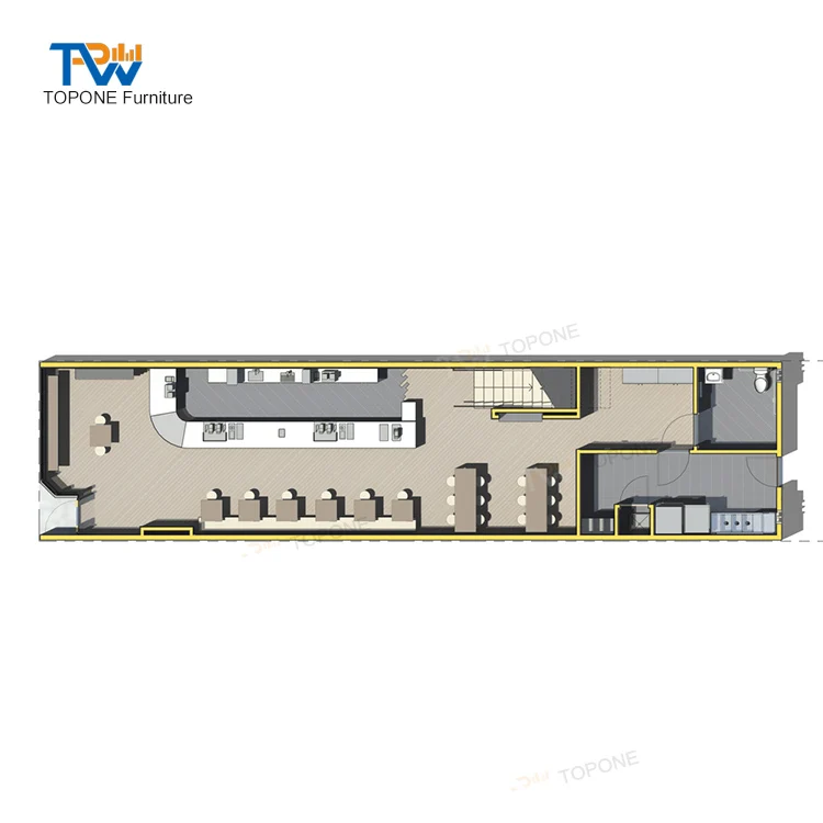 Modern Bubble Tea Shop Counter Design Display Stone Dessert Bar Counter ...