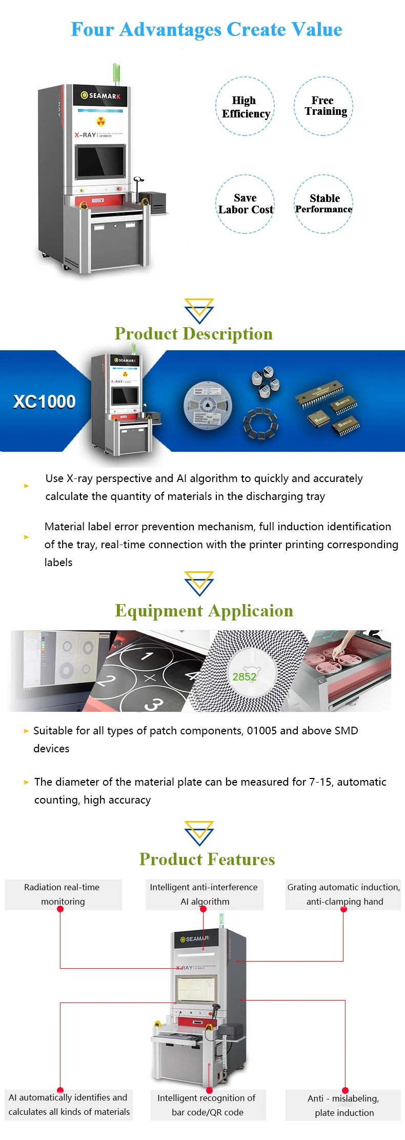 Seamark Zhuomao XC1000 - High Efficiency Chip Counting Machine
