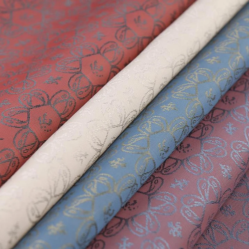 Smooth Hand Feeling Polyester Viscose Logo Jacquard Suit Lining Fabric
