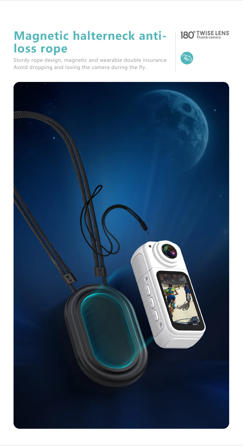 S70 Portable WIFI Thumb Camera 2.7K for Body Camera Recording