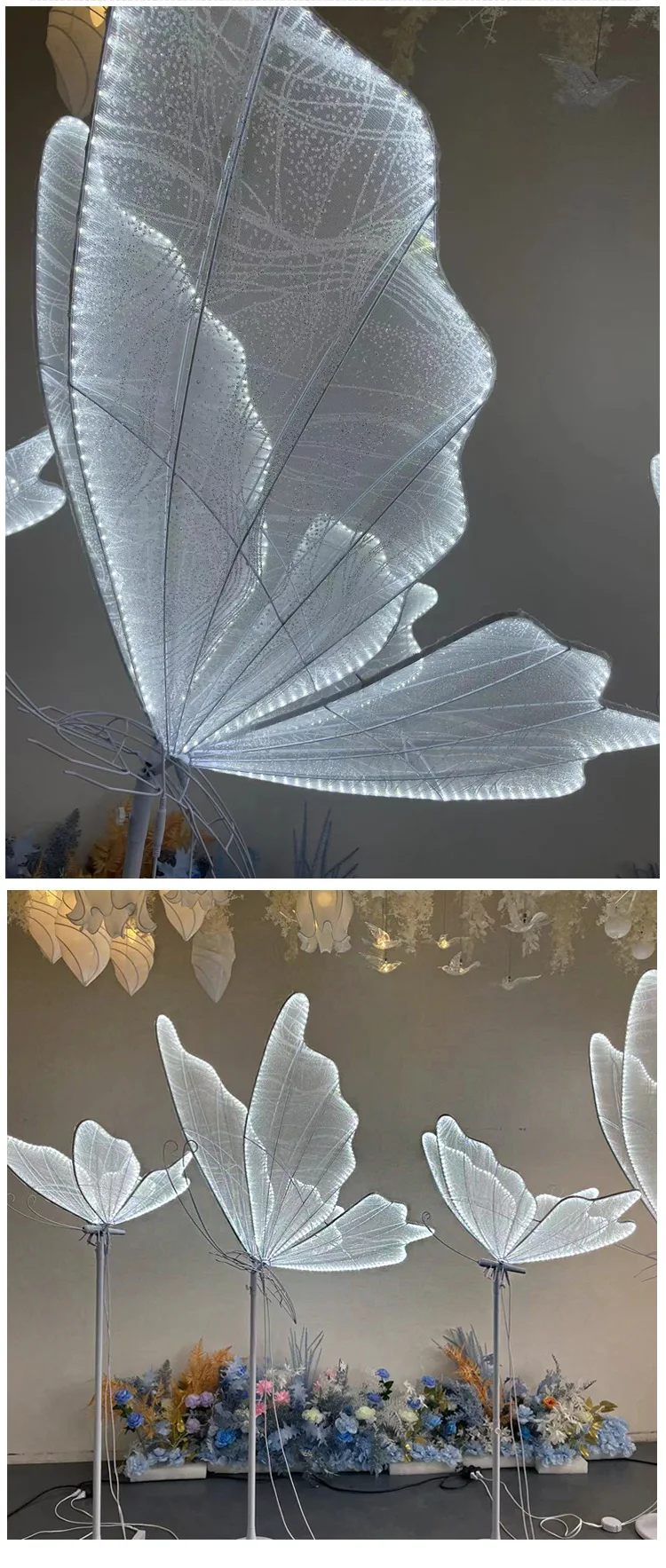 Wholesale Factory Butterfly Large White Warm White LED Light