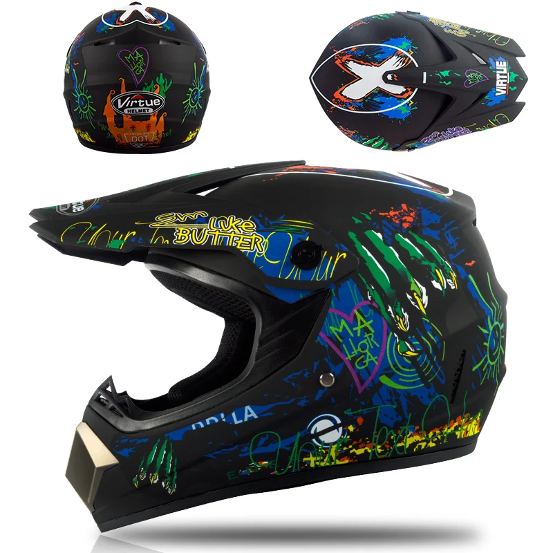 Orange Motorcycle Helmet Full Face ABS Motorbike Helmet Electric Safety ...