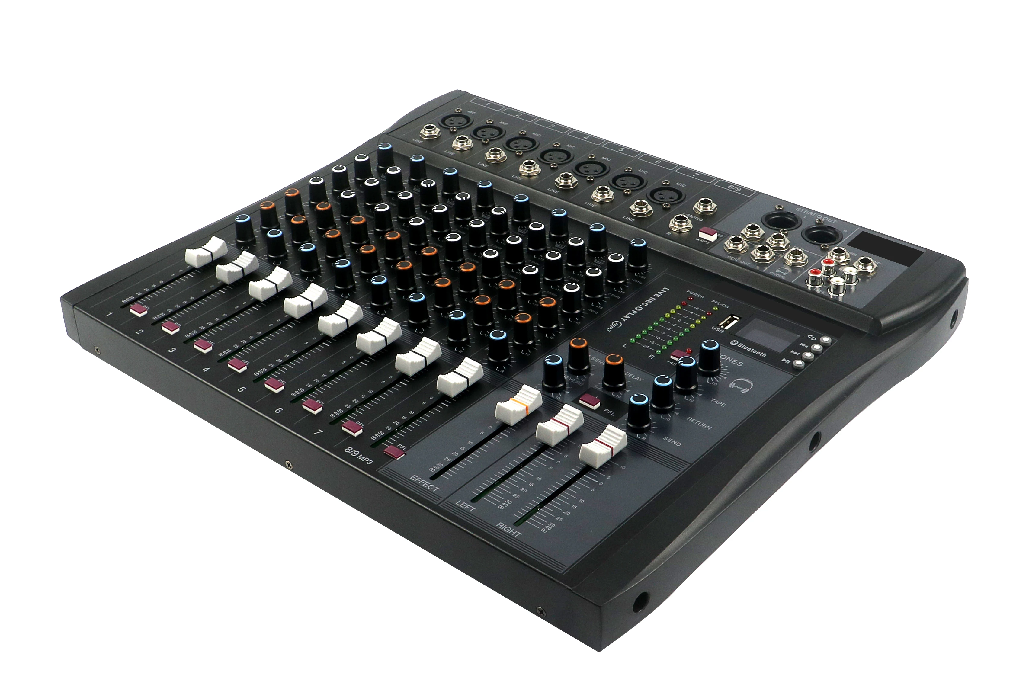 Clavax MR-80S Professional Audio Mixer - 8 Channels USB