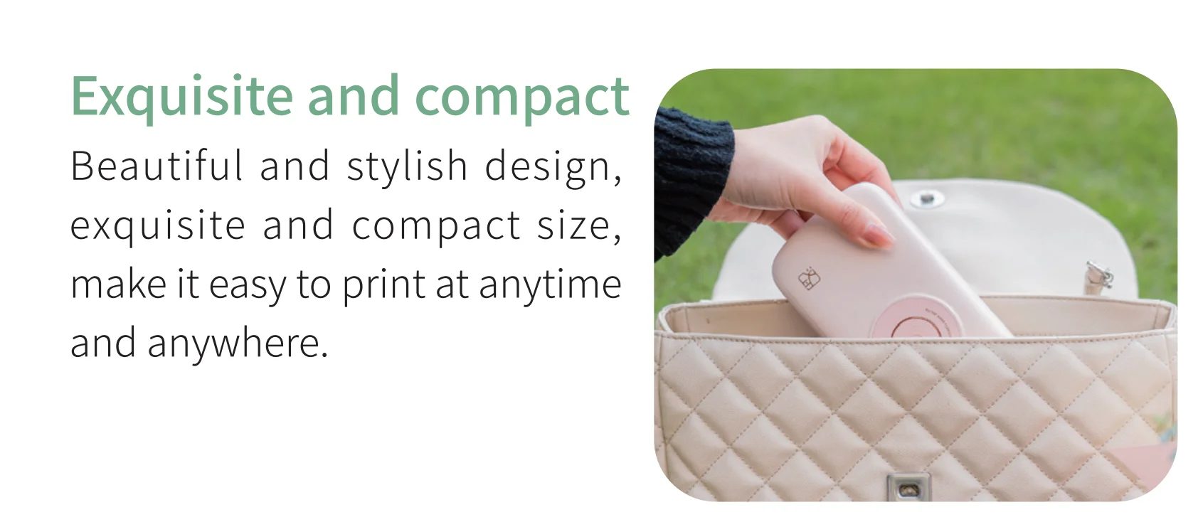 HPRT CP2100 - Portable Mini Photo Printer with 800mah Battery