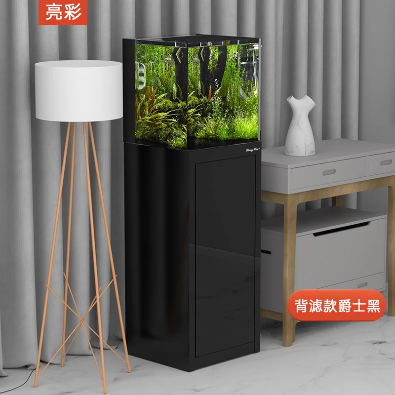 50L Square Fish Aquarium for Home Super White Glass Coral Aquarium ...