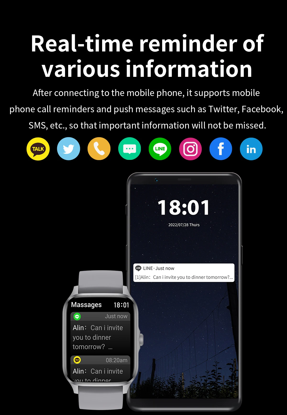 Maxtop Sport Fitness Watch Blood Pressure Ip68 Waterproof Screen ...