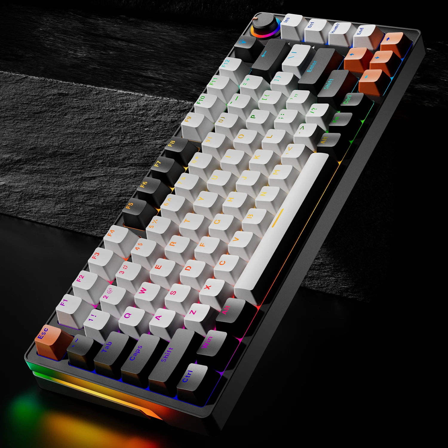 Sama Newest Design Gasket Mechanical Keyboard 83 Keys Hot-swappable Rgb ...