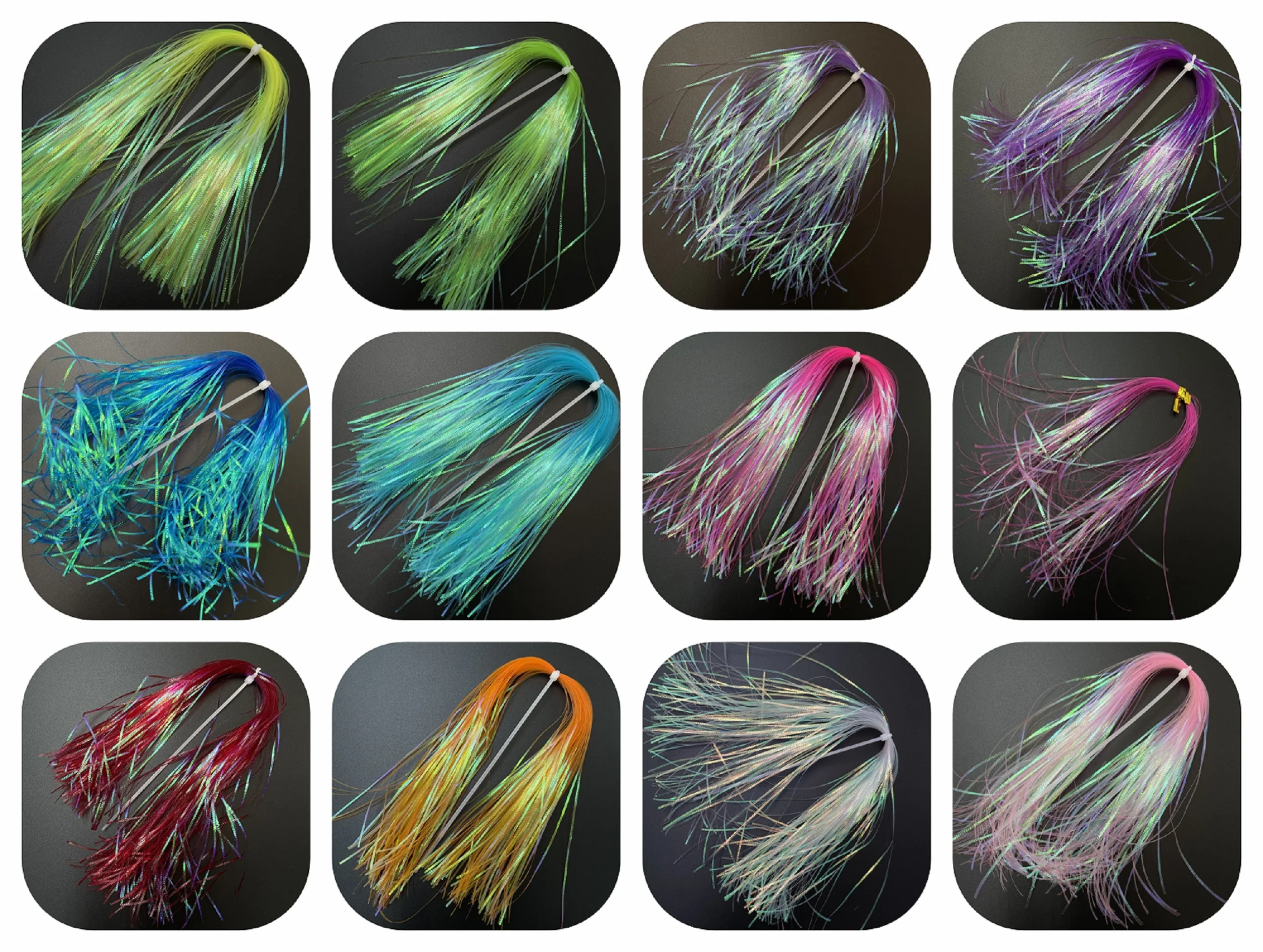 In Stock Fishscale 12 Colors Fly Tying Krinkle Flash Fly Tying ...