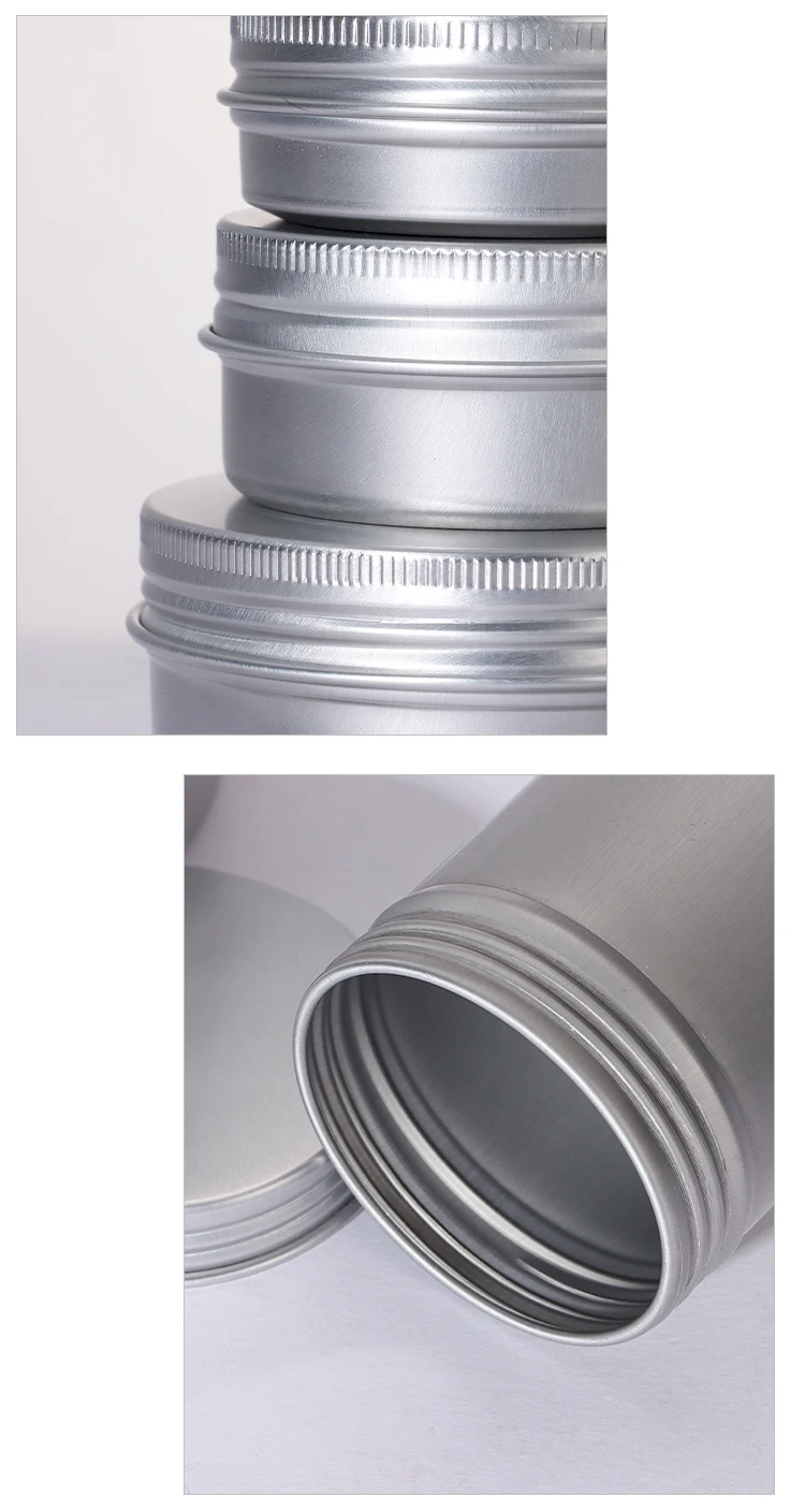 Customized Screw Lid Various Capacity Ointment Container Cans Flat ...