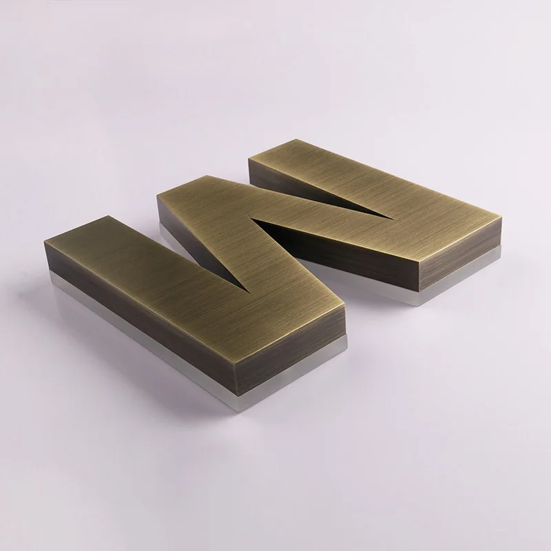 Metal 3d Billboards And Luminous Characters On The Back Of The Store ...