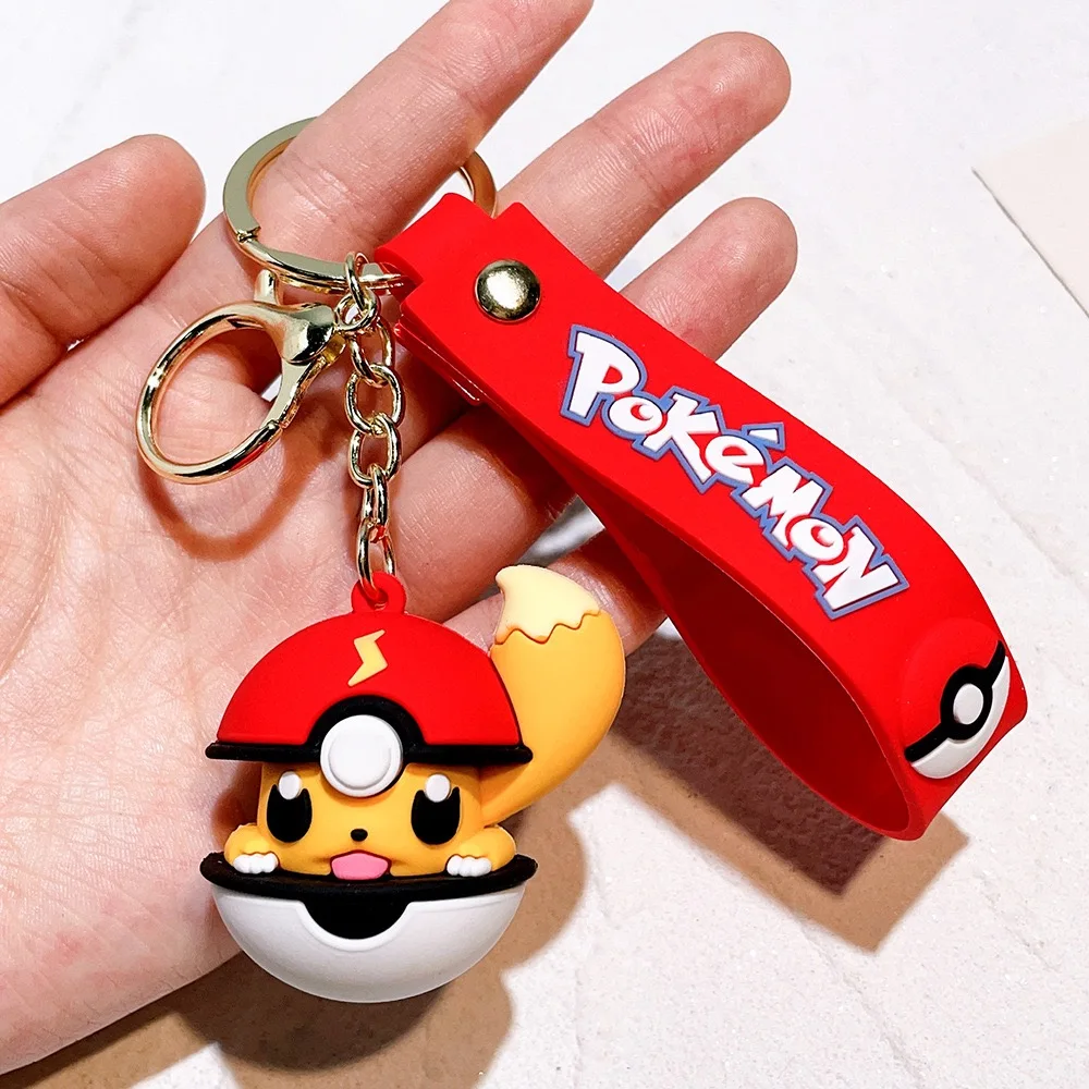 2024 New Pokeball Pokemoned Cartoon Keychains Squirtle Charmander ...