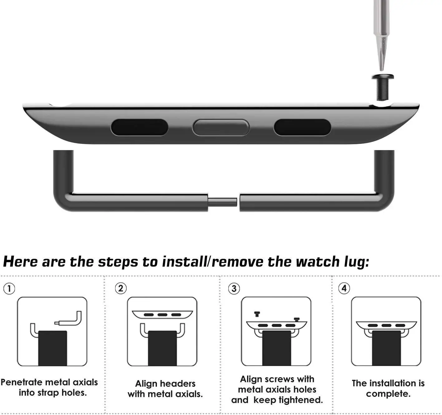 Apple Watch Connectors - Durable Stainless Steel Adapters
