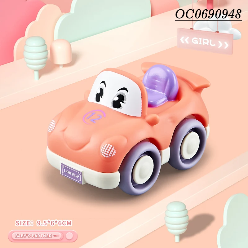 12 Pieces Freewheel Baby Soft Mini Car Vinyl Model Toys With Small Bell ...