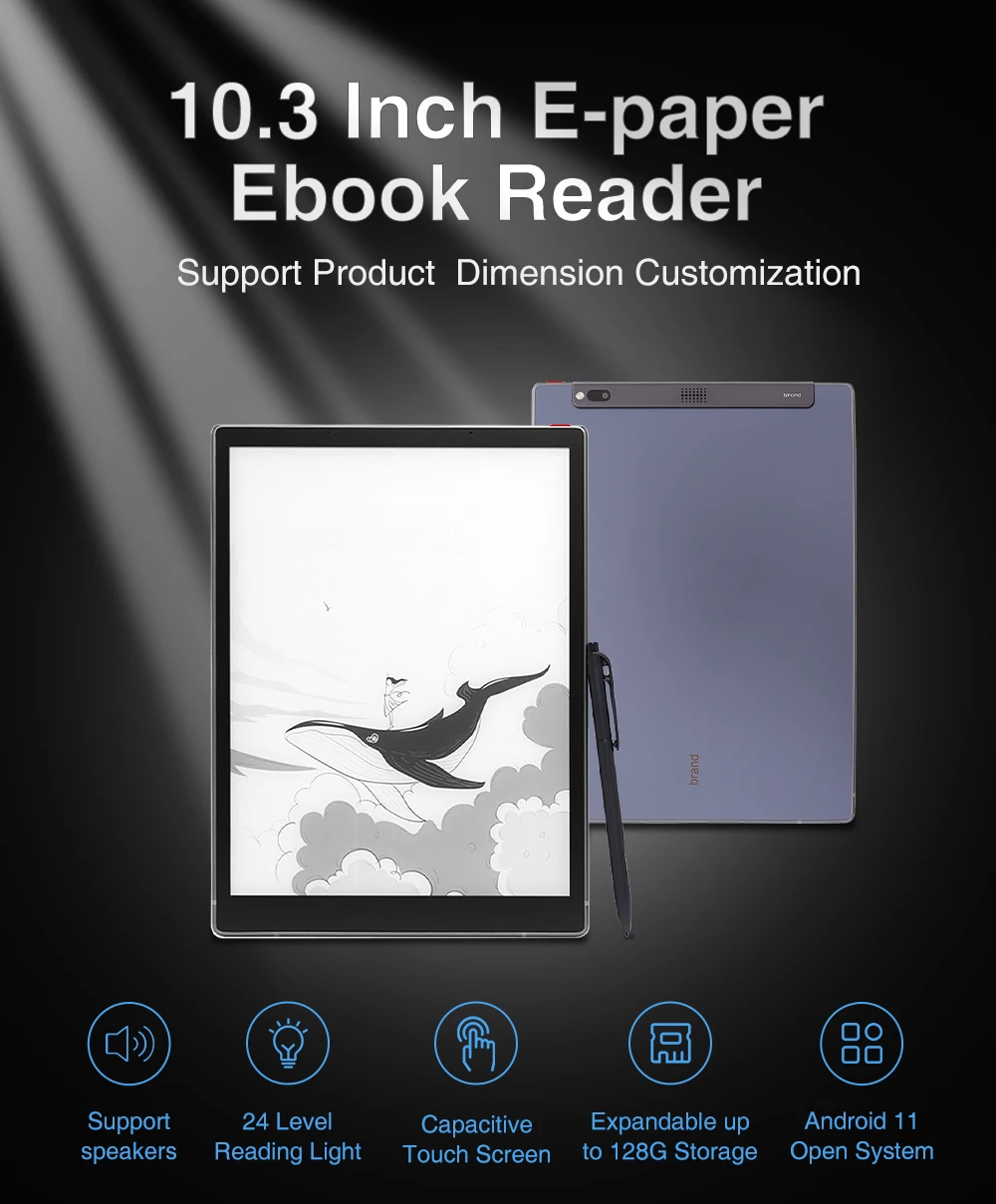 10.3inch E-reader Eink Reader Ble Wifi Pdf Format E-ink Touch Screen E ...