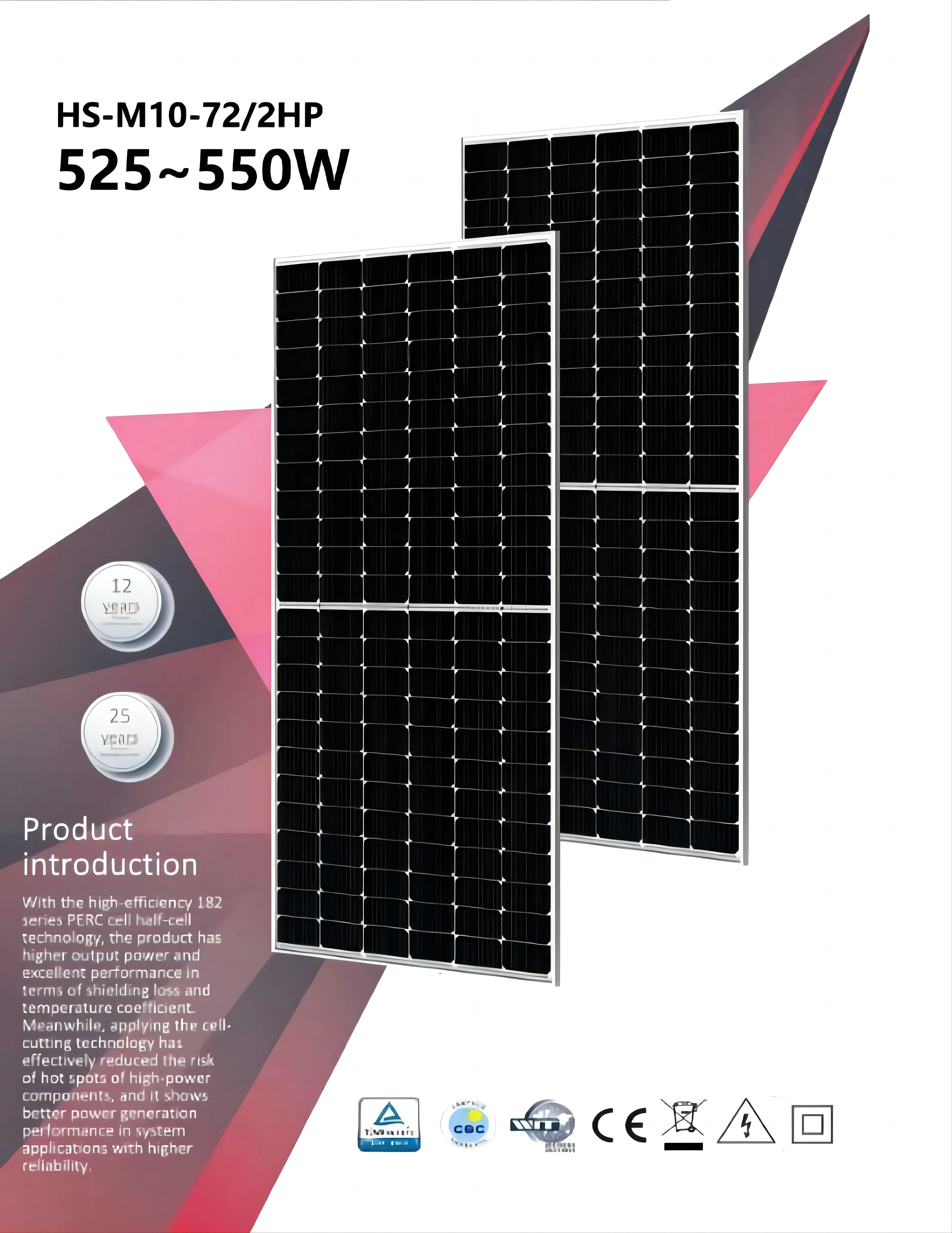 High Quality Solar Panels 550W Single Solar Panels Are Used for ...