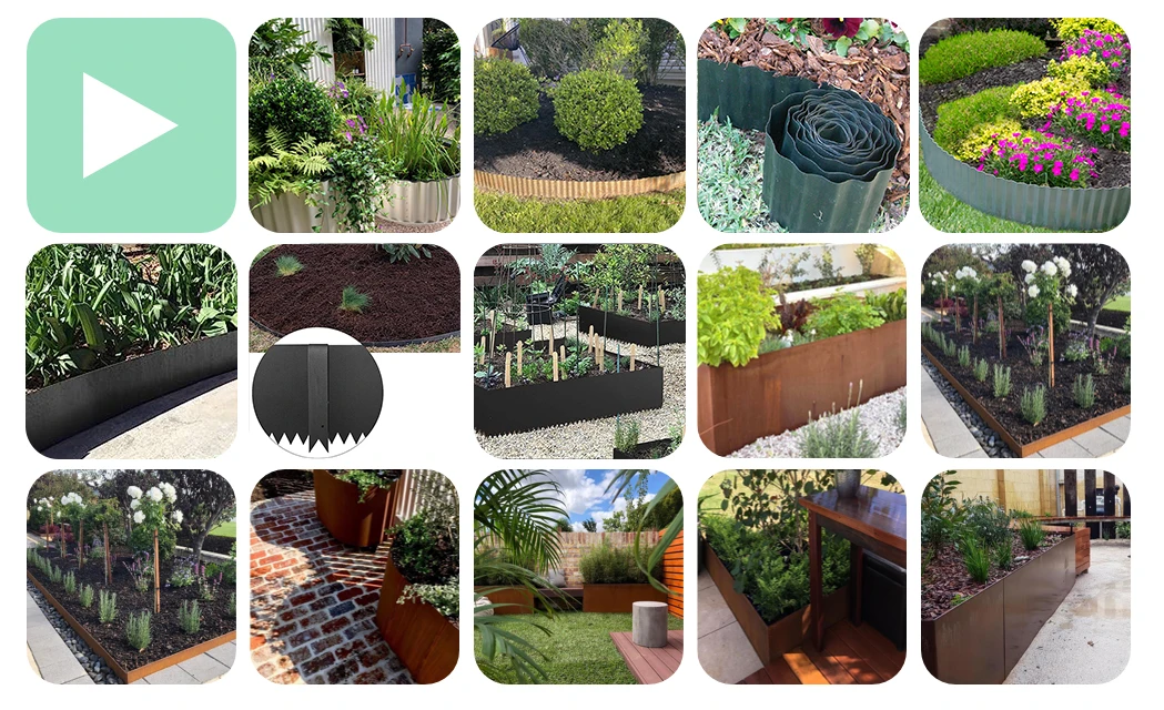 4X2X1ft Corrugated Galvanized Steel Outdoor Garden Bed Wave-shaped ...