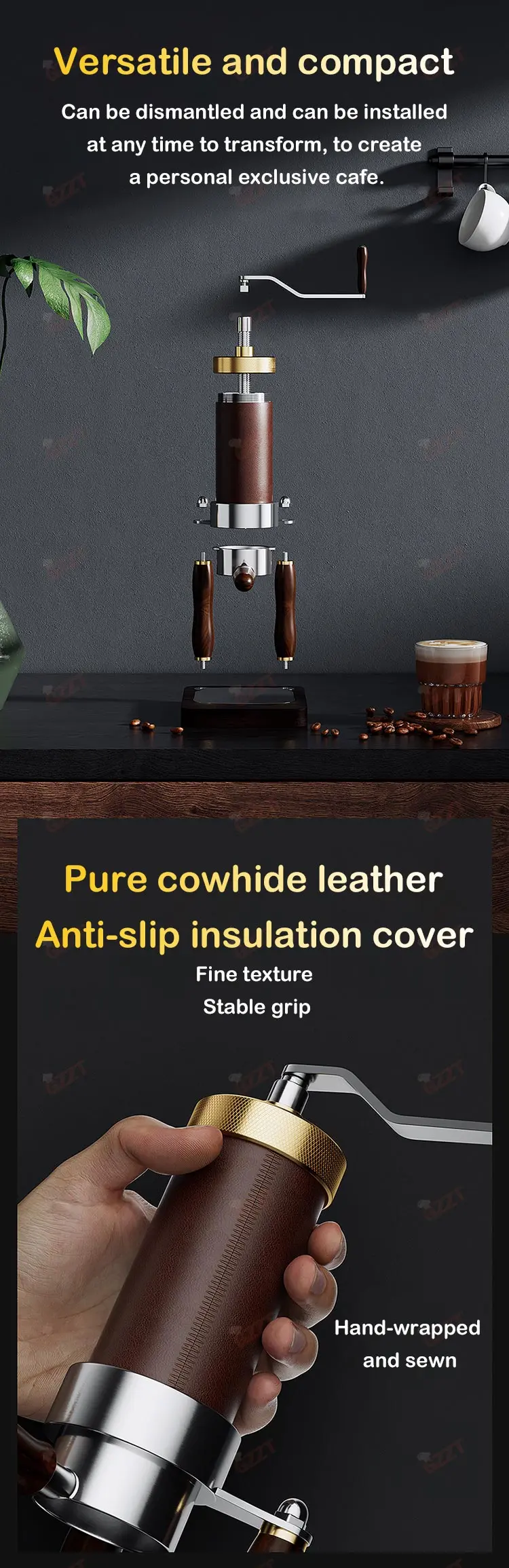 Manual Hand Shake Variable Pressure Extraction Espresso Coffee Maker 1 ...