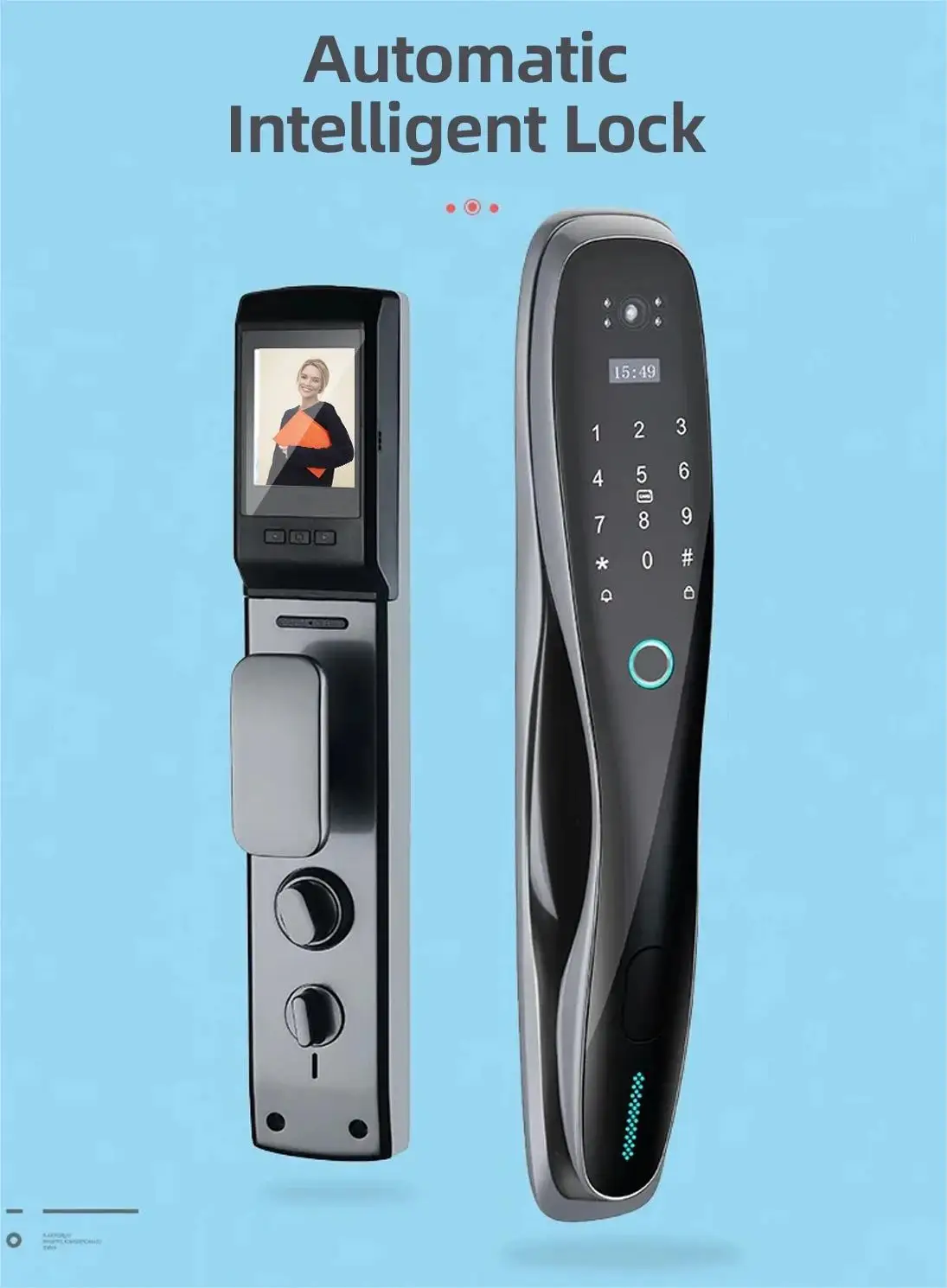 Aidmi Face Smart Recognition Wifi Fingerprint Smart Tuya App Anti-theft ...