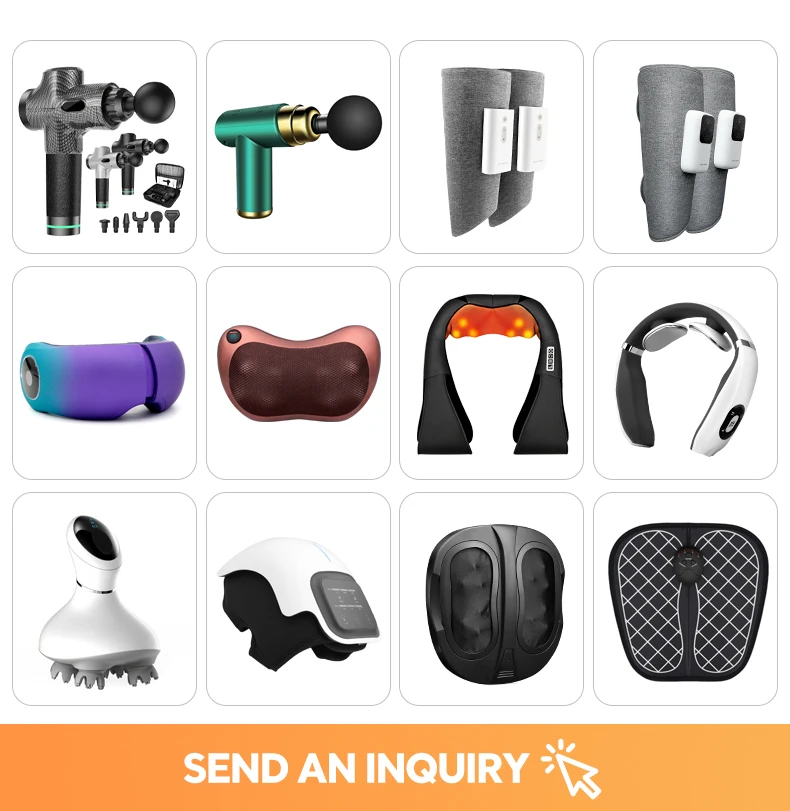 6 Wheel Pressure Point Intelligent Neck Shoulders Back Massager Dual ...