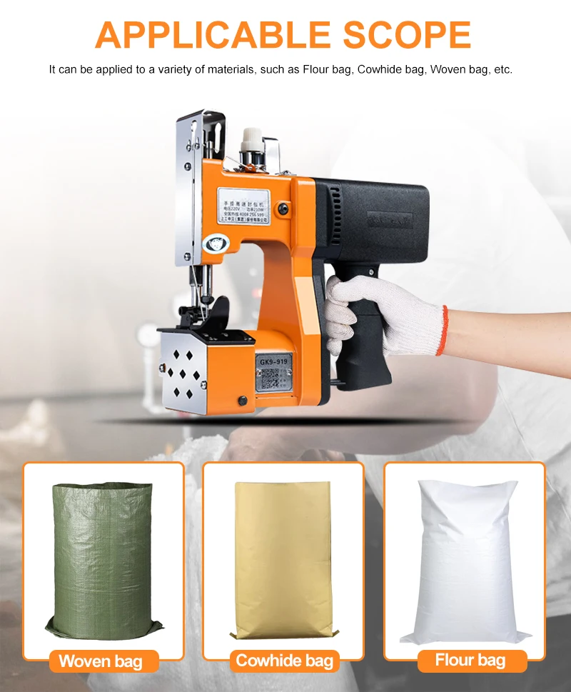 Wallepac Woven Bag Sewing Machine Industrial Electric Hand Bag Closer ...