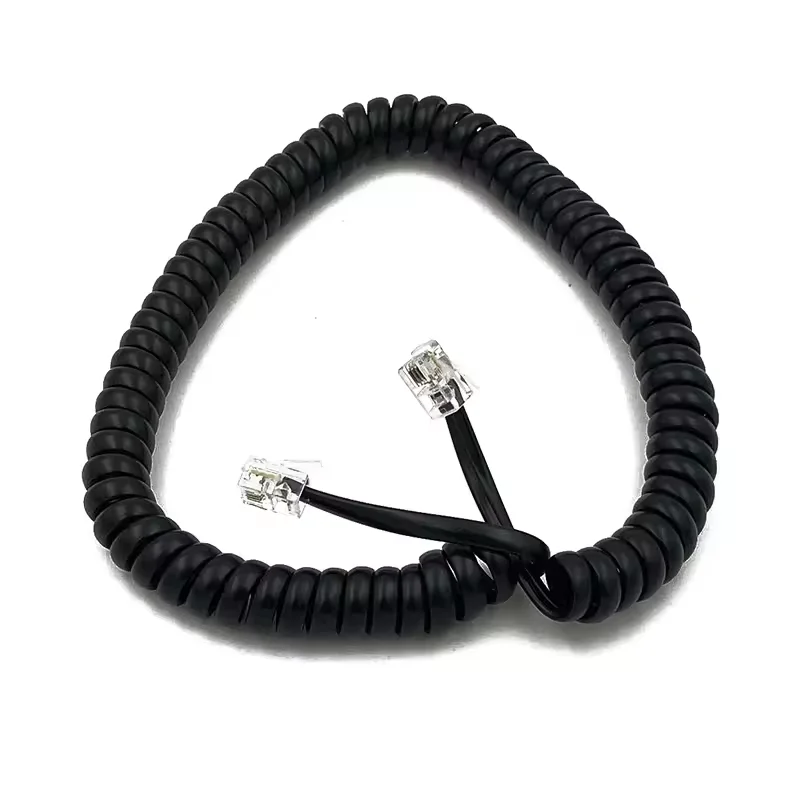 Spiral Wound Telephone Cable 28awg 26awg High-quality Rj12 Rj11 6p6c ...