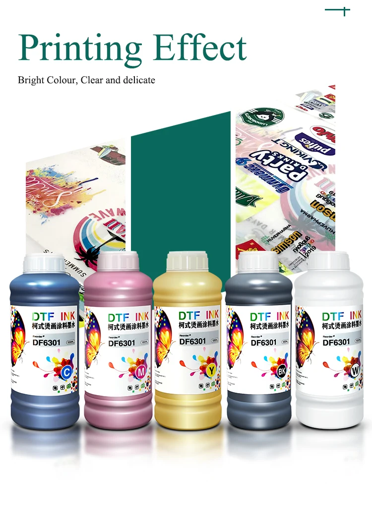 Dtf Ink 9 Colors Cmyk Textile Pigment Dtf Ink Set Color Universal Dye Watermark Digital Printing ...