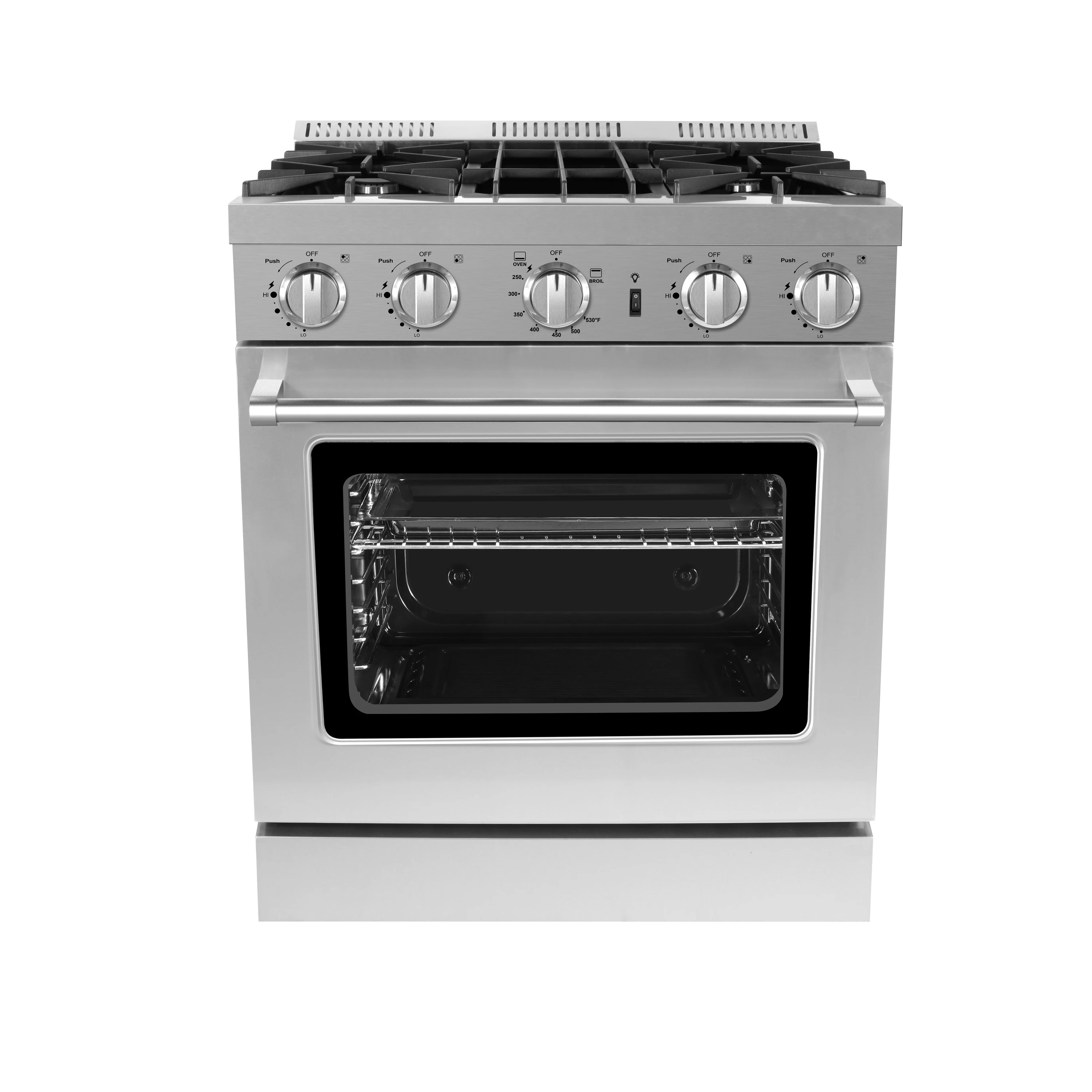 30-Inch Freestanding Electric Gas Range with Single 5.0 Cu ft Oven and ...