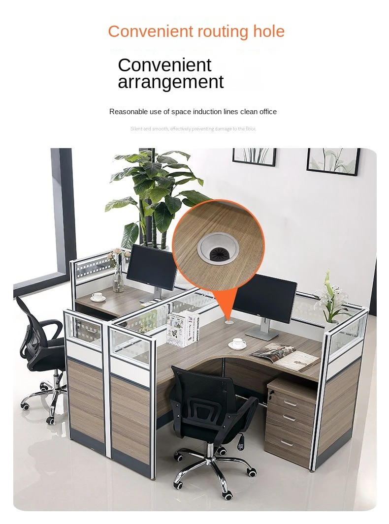 Office Table 6 Seater - Modern Staff Workstation Desk