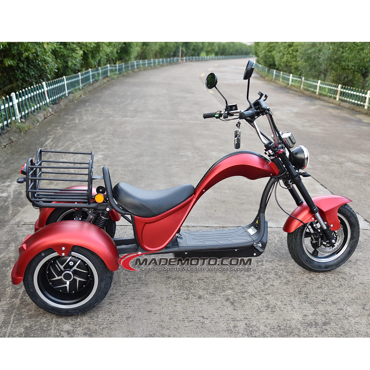 Electric Scooter Tricycle Three Wheel Low Speed Safty With Seats For ...