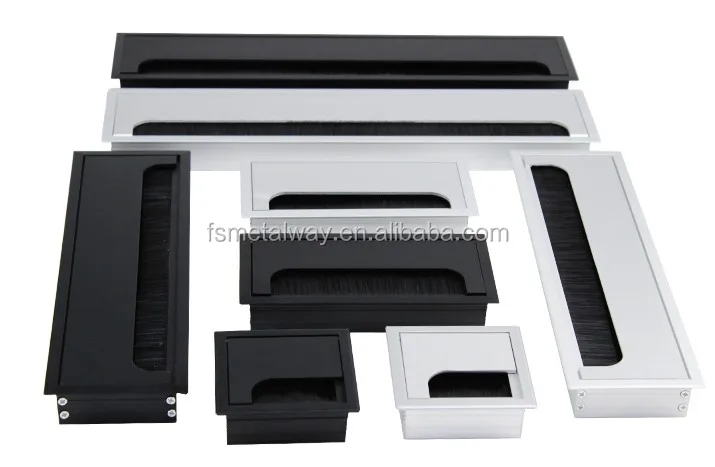 Custom Desk Office Grommet Cable Tray Cover Aluminum Alloy