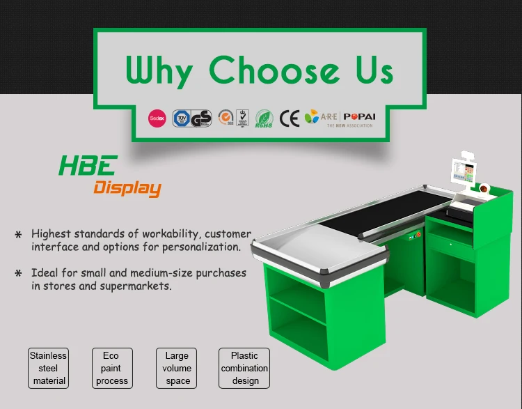Multi-type Supermarket Equipment Checkout Counter Cashier Desk for ...