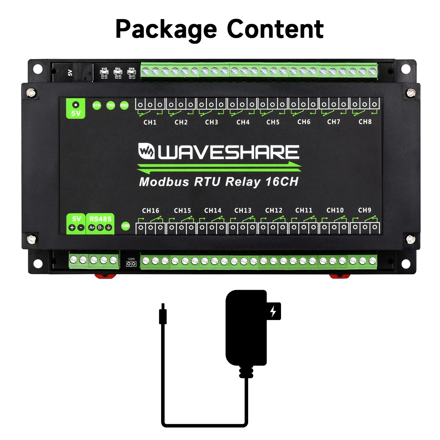 Modbus Rtu 16 Ch 릴레이 모듈 Rs485 인터페이스 다중 절연 보호 회로 포함 Buy 보호 회로 다중 보호