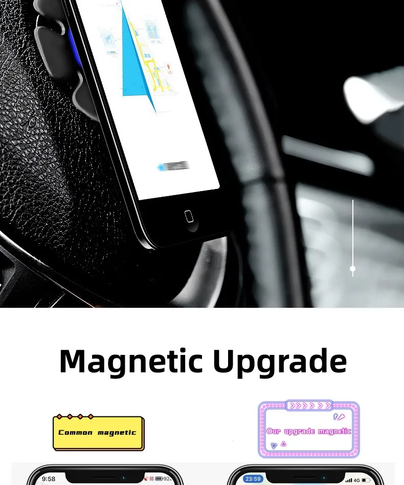 Car Steering Wheel Gravity Gyroscope Phone Holder - New Design