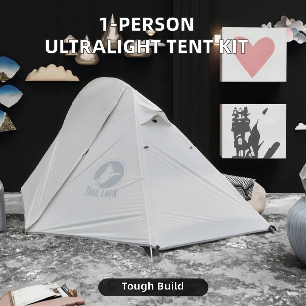 1-Person Ultralight Four-season Backpacking Tent-Double Layers Straight ...
