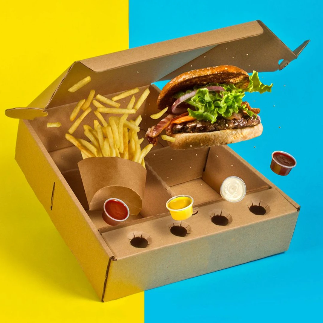 Kustom Burger Box - Customizable Fish and Chips Food Box