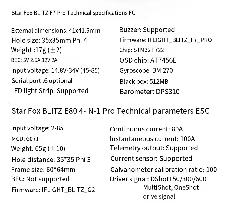 Iflight Blitz F7 Pro Flight Controller E80 4-in-1 80a Pro Esc With ...