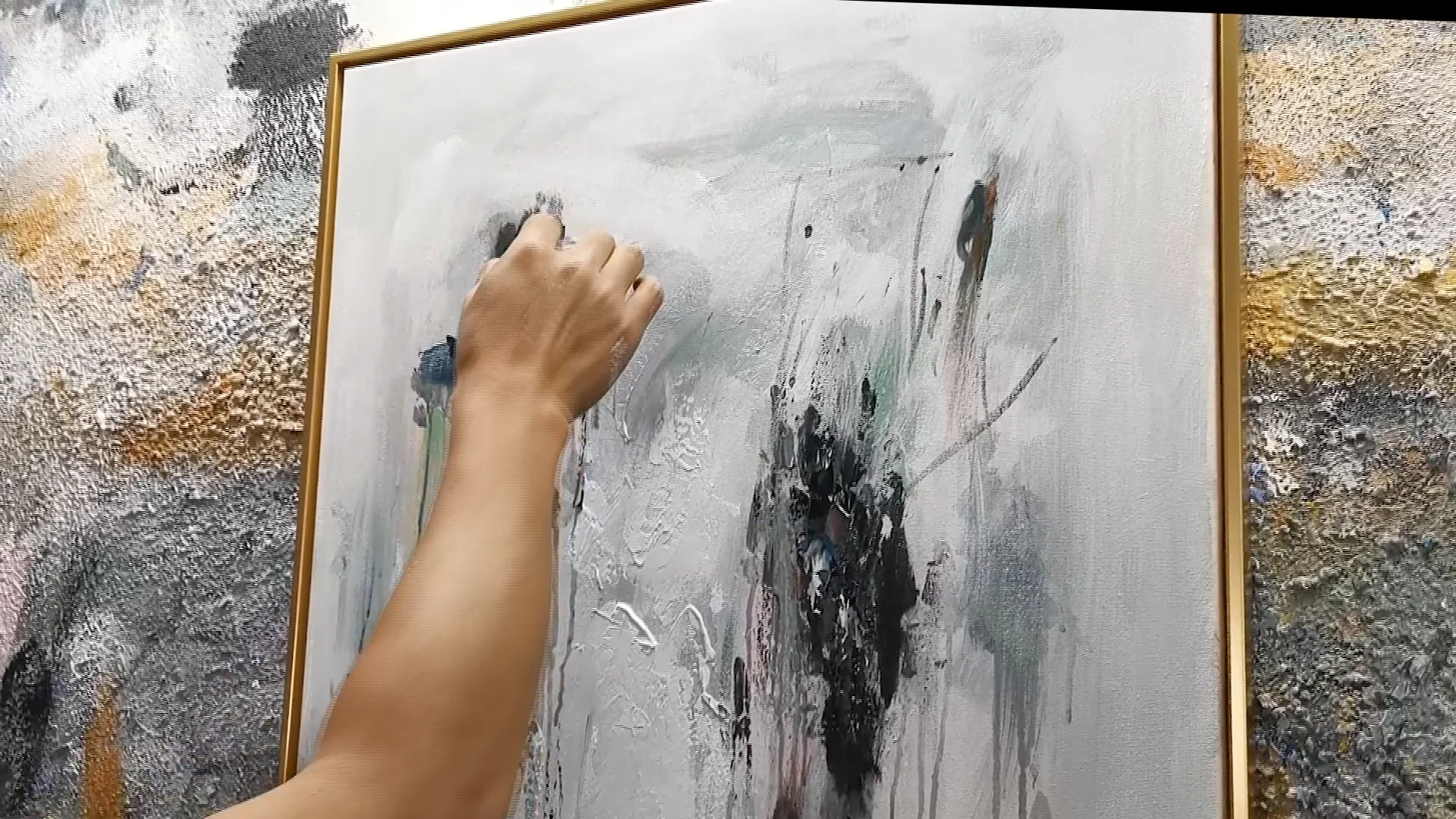 Frameless Handmade Neutral Artwork Wabi Sabi Painting Easy Minimalist ...