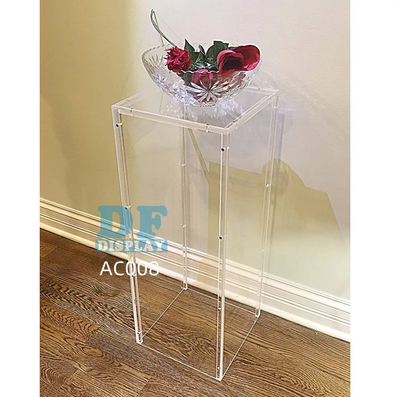 Set Of 2 Plinths Display Acrylic Wedding Acrylic Pillar Display Square ...