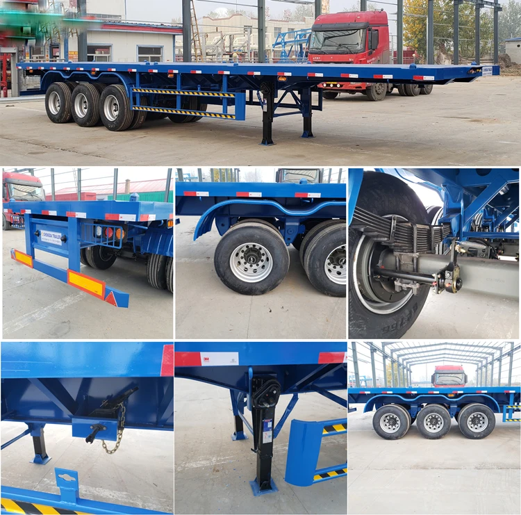 Promotional 2 Axle Drawbar Extendable Interlink China Machine Flatbed ...