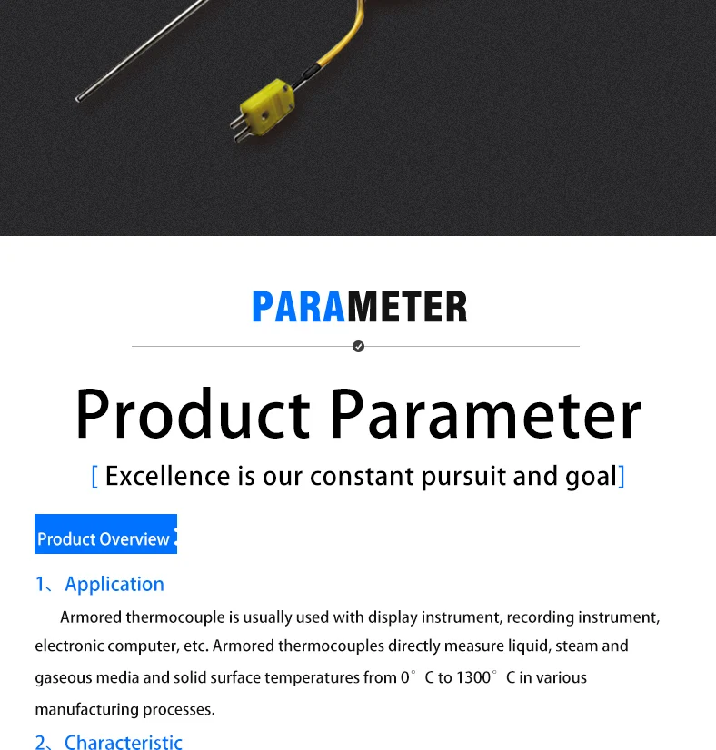 PT100 PT1000 RTD Sensor Flexible Sheath Benable 4/5/6/8mm_ K E J Type ...