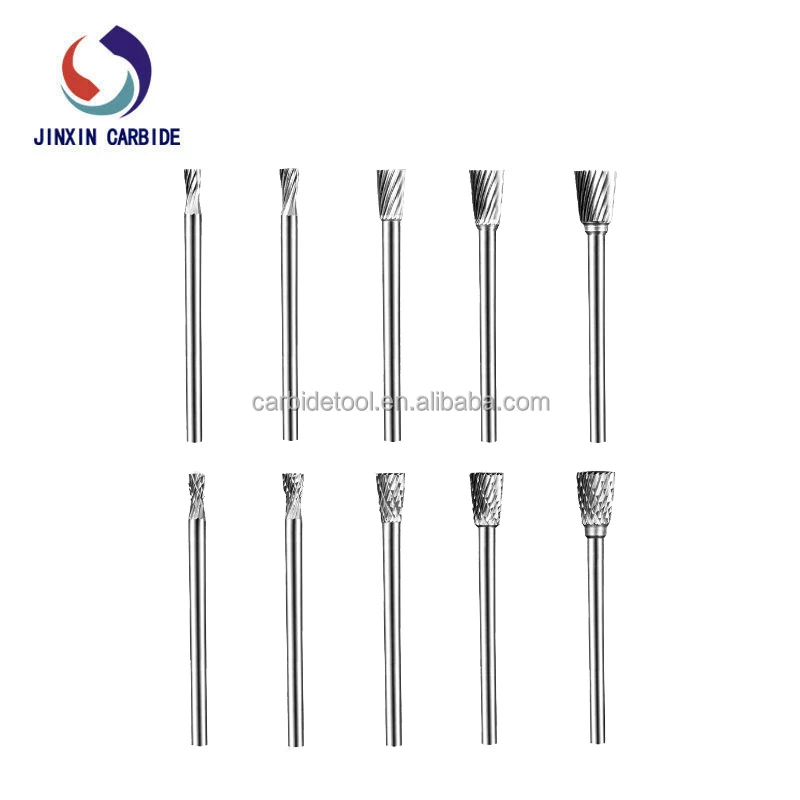 SN Double Cut Inverted Cone Shape Tools Grinding Cutter Carbide Burrs ...