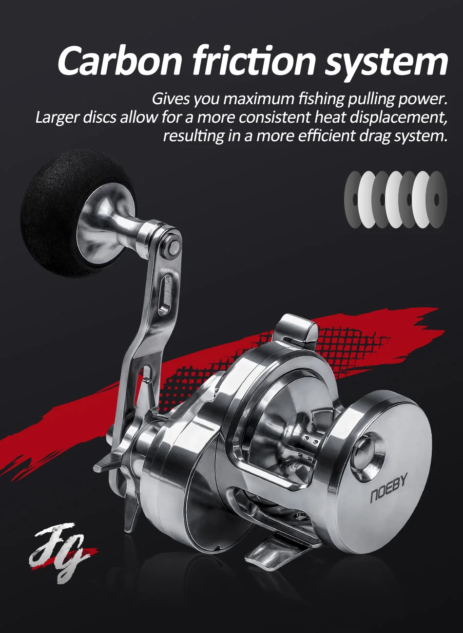 Noeby Overhead Slow Jigging Fishing Reel - Aluminum Alloy