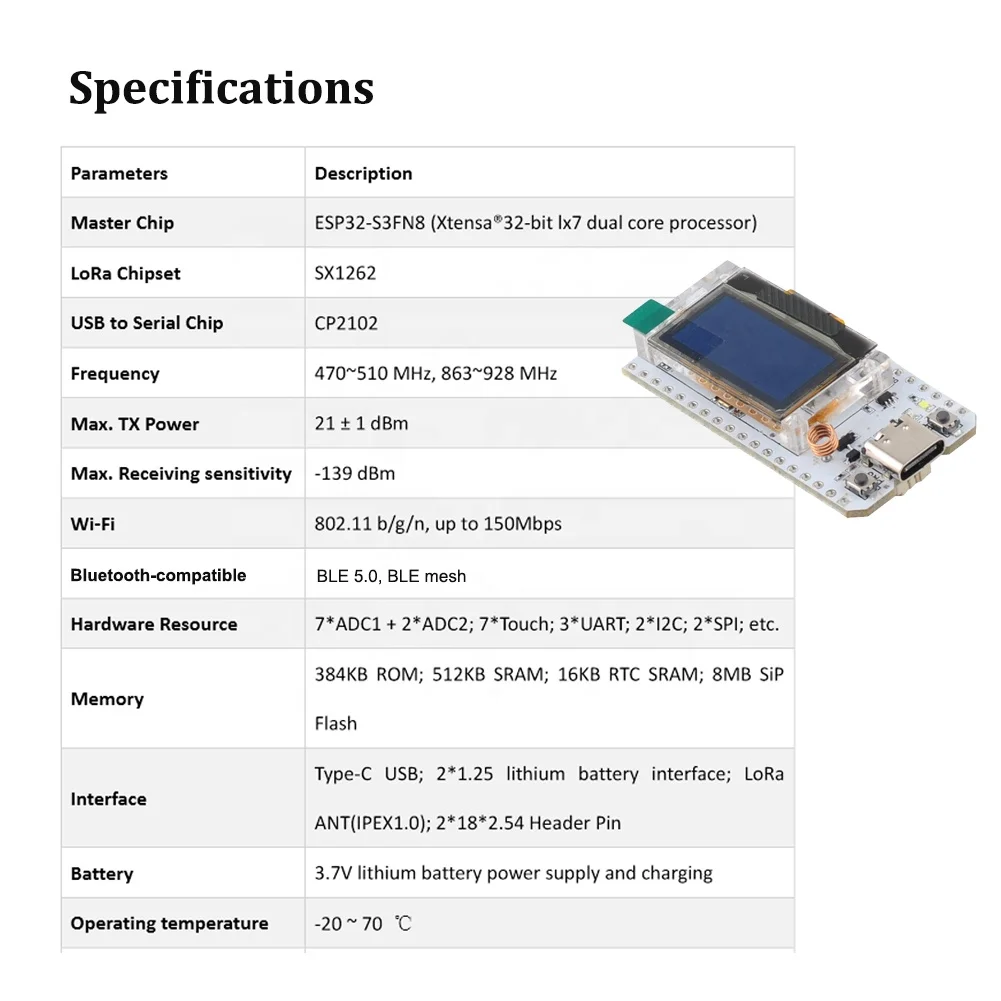 Wifi_lora_32 V3 Lora Node Development Board With 0.96" Oled Display ...