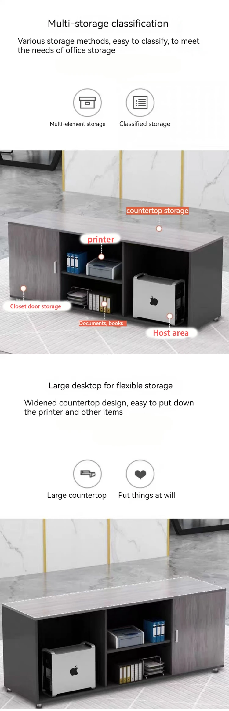 Simple Modern Office File Storage Sideboard Storage Data Floor Cabinet ...